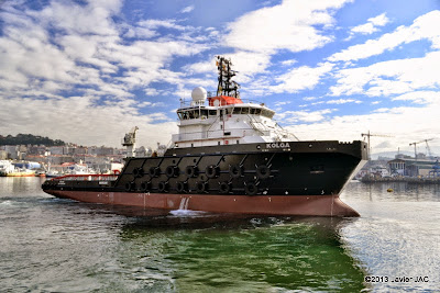 Fotos y videos de buques en Vigo: Anchor handling Kolga vessel for ...