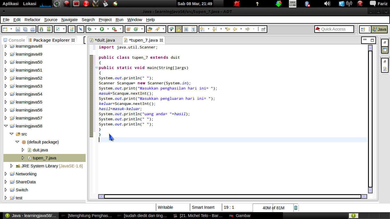 Indahnya berbagi ^_^: Program Java Menghitung Penghasilan