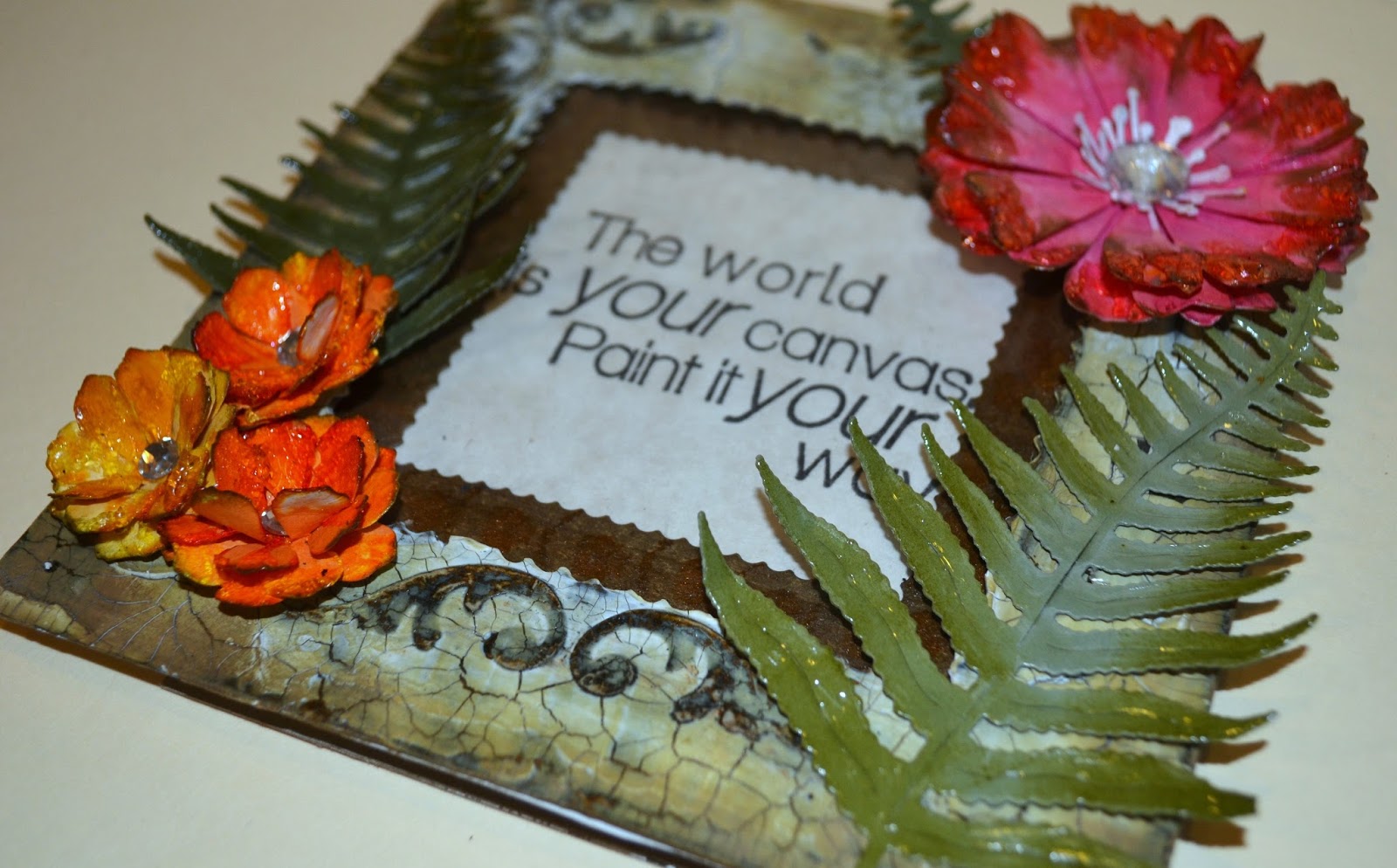 Mixed Media Frame by Jenny Alia - Cheery Lynn Designs Inspiration Blog