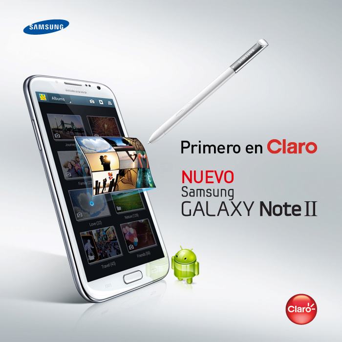 CLARO QUE TIENES MAS: Samsung Galaxy Note II en Claro