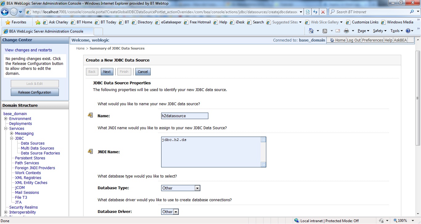 Technology Astronomy And Space Science Future Tech Configure H2 Jndi Datasource In Weblogic