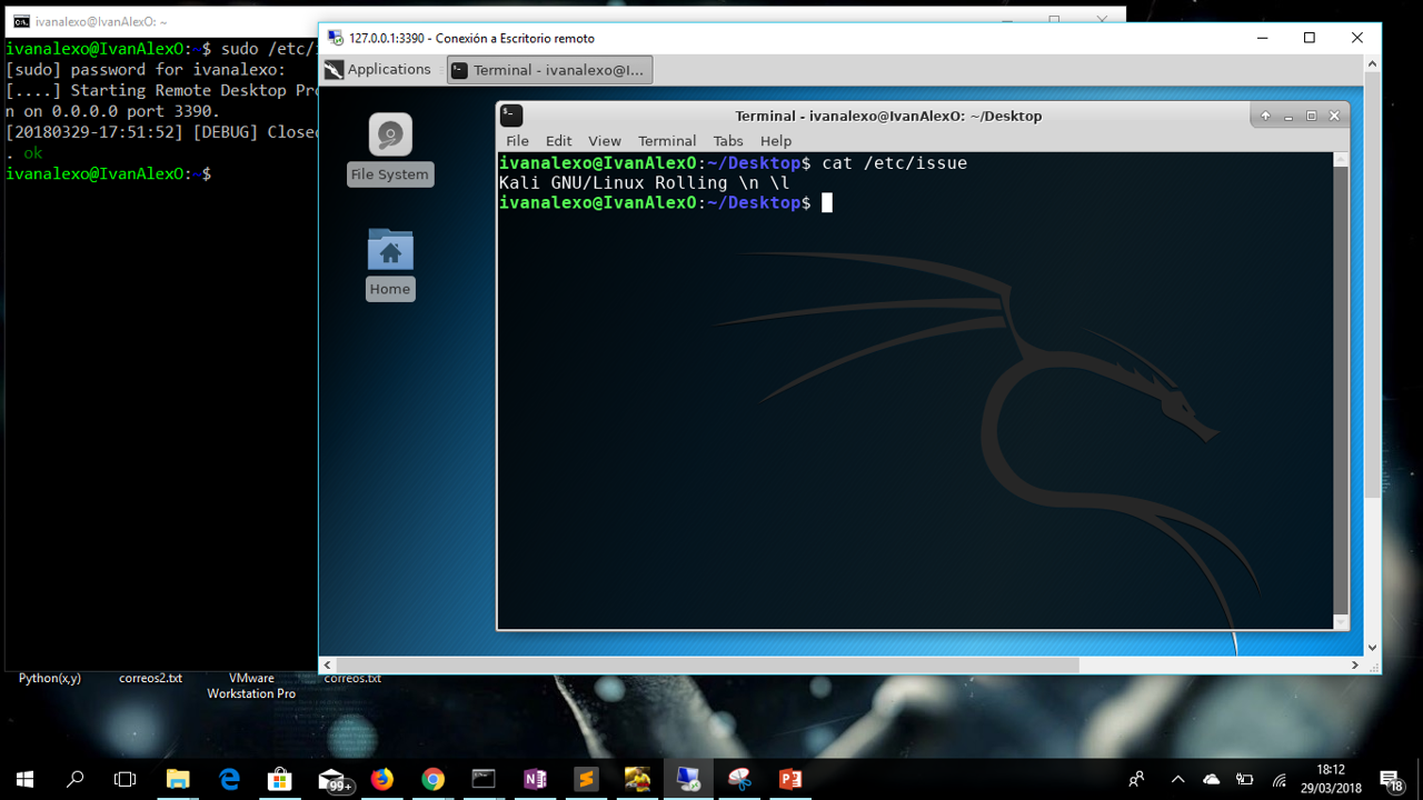 Instalar Kali Linux en Windows 10 + entorno de escritorio XFCE