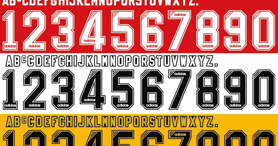 FONT FOOTBALL: Font Vector Liverpool 1994 1995 1996 kit