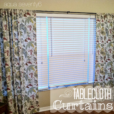 Aqua Seventy6: 15 Minute Project: Tablecloth Curtains
