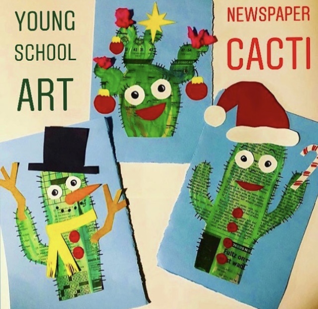 Art with Mr. Giannetto: 1st Grade Cactus Art Projects