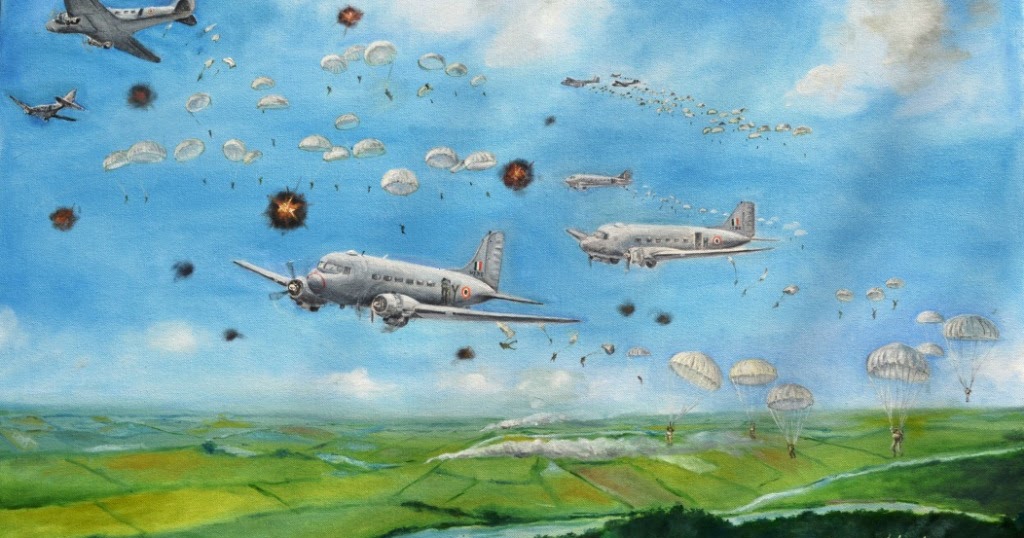 My paintings: Tangail Airdrop: Indo-Pak War 1971