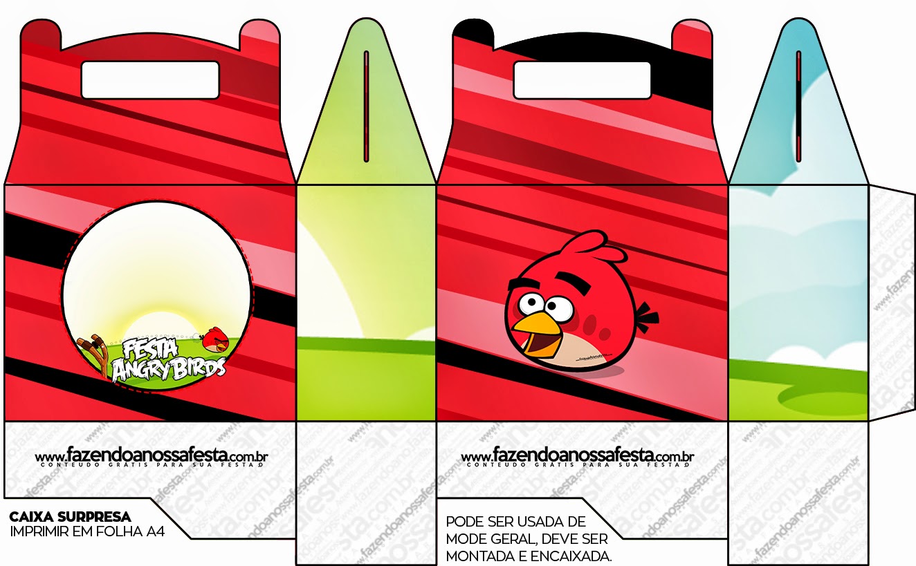 Angry Birds: Cajas para Imprimir Gratis. - Oh My Fiesta! Friki