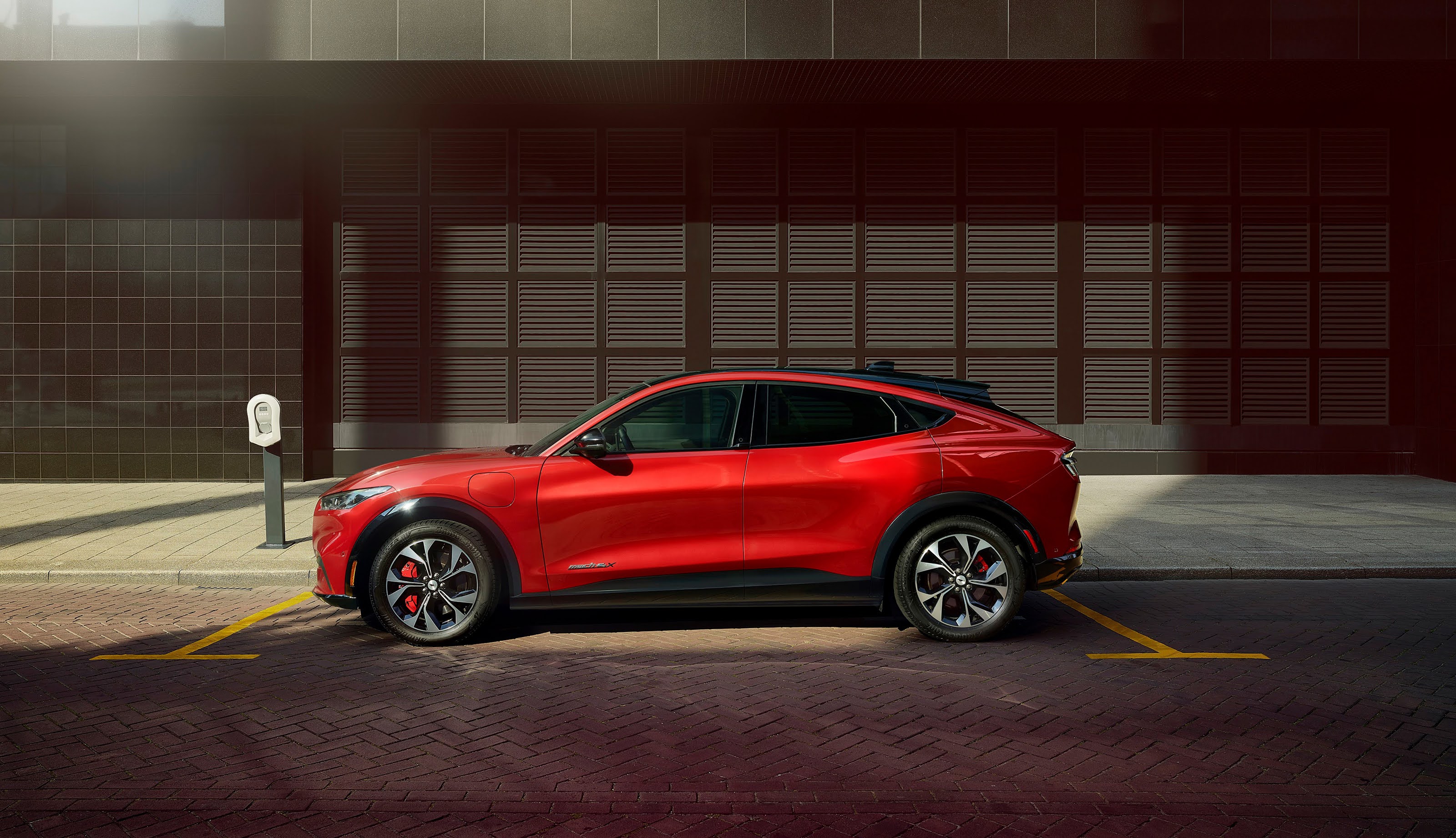 Rapid Red Mustang Mach-E is a real head-turner