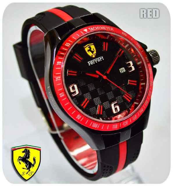 GINDA COLLECTION: New : Jam Tangan Ferrari Racer Tanggal. Tali Karet ...