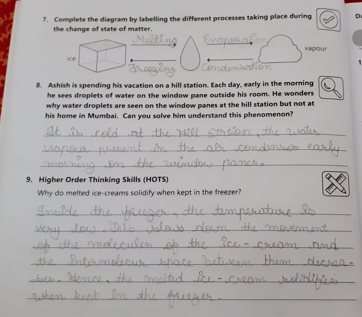 Evs Ch-Solids,Liquids,Gases (notebook and workbook exercise)