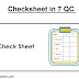 Check Sheet in 7 QC Tools