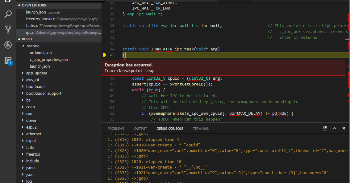 GoJimmyPi: VSCode JTAG Debugging of ESP32 - Part 2