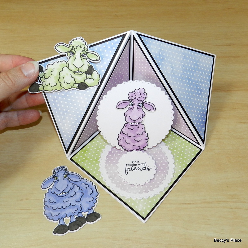 Beccy's Place: Tutorial - Triangle Corner Pop Up Card