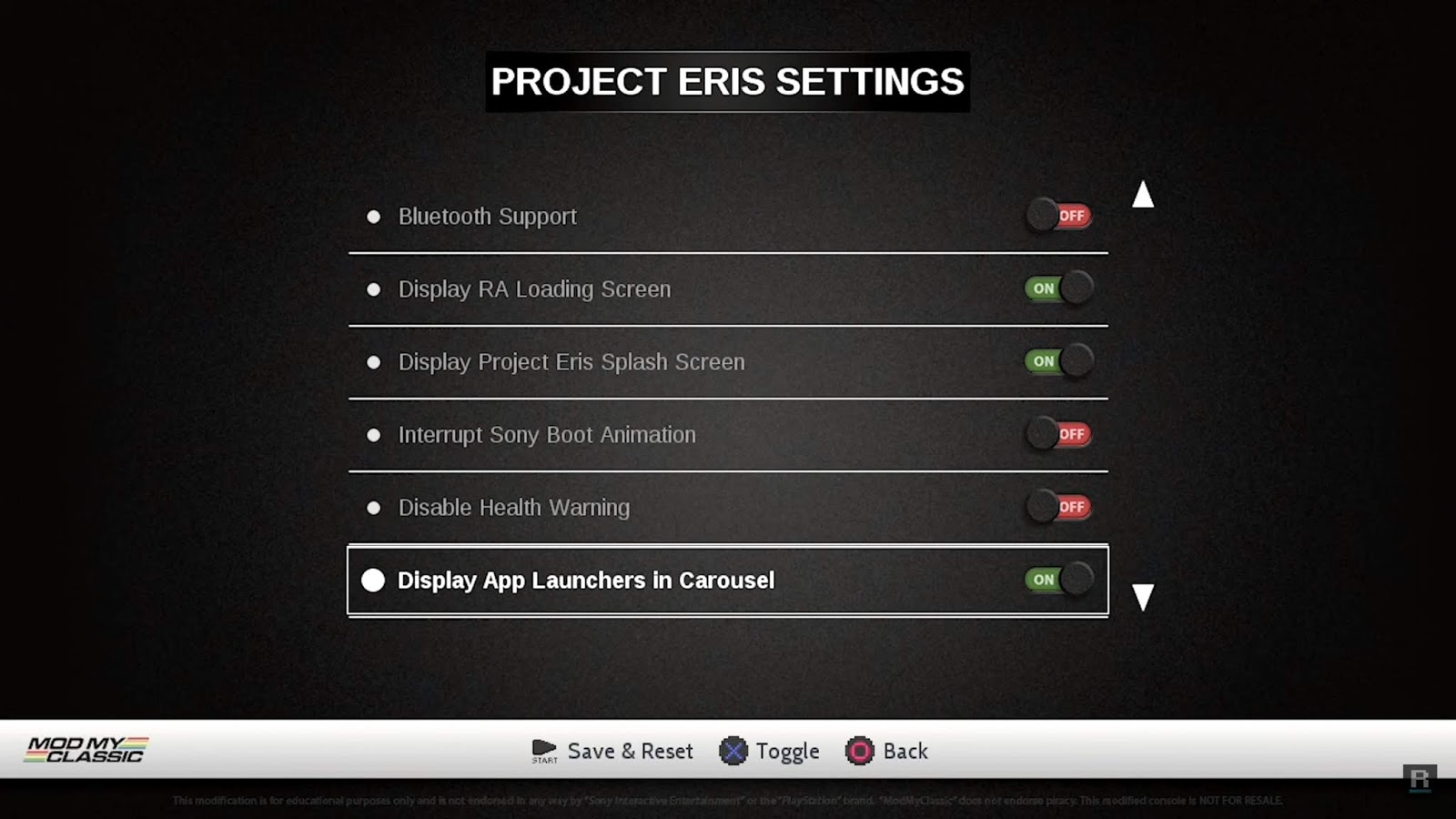 PSクラシック Project ERIS導入方法