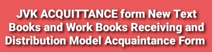 JVK ACQUITTANCE Check list form New Text Books and Work Books Receiving ...