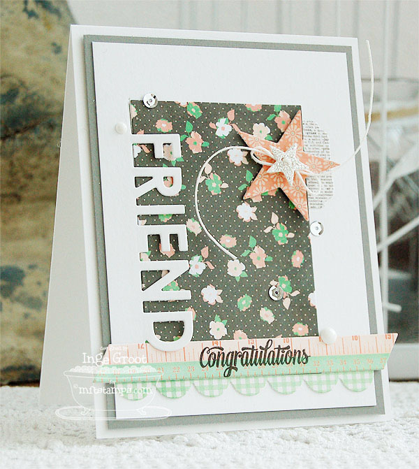 MFTWSC154, Congratulations Friend - Patterned Paper
