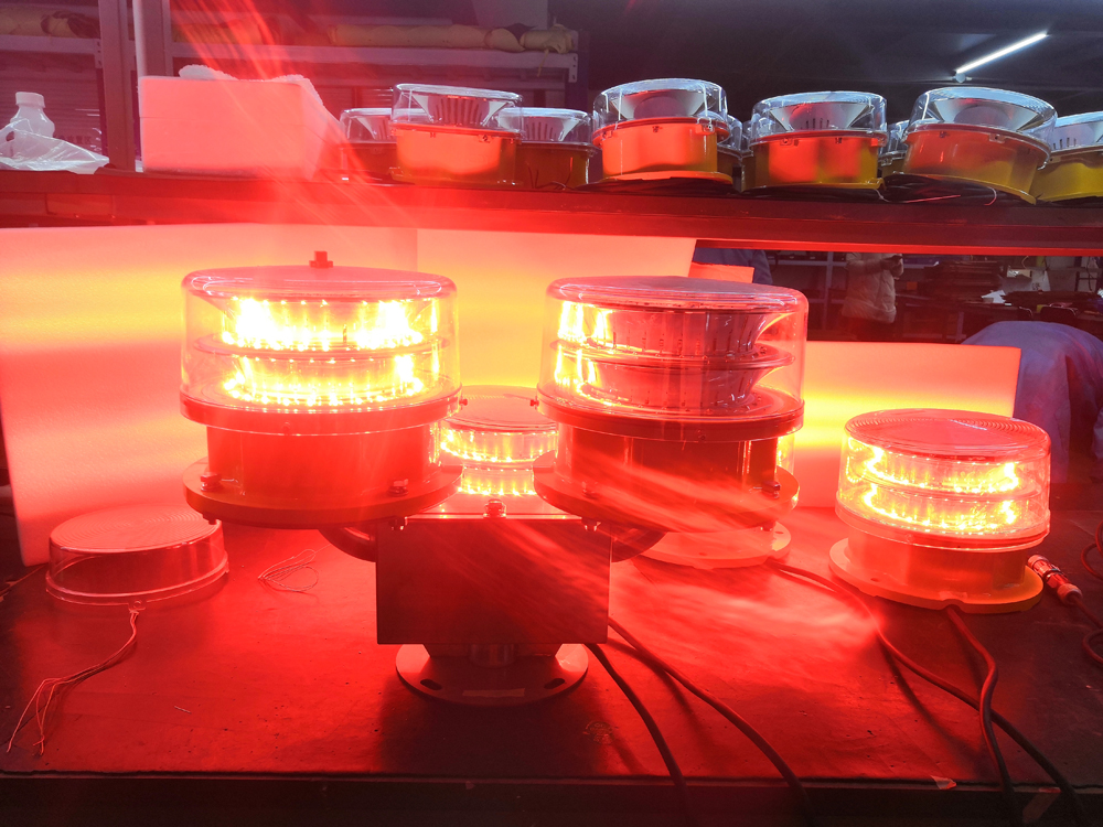 Night Marking Red Obstruction Light System for Transmission Tower