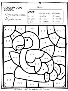 An Apple For The Teacher: Pets Color By Number Worksheets
