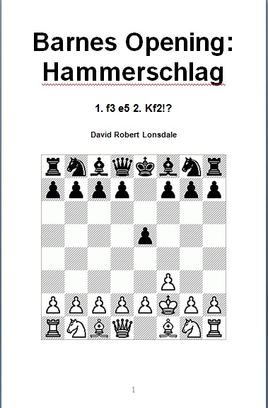 David Lonsdale's Chess Monographs: Barnes Opening: Hammerschlag Now on ...
