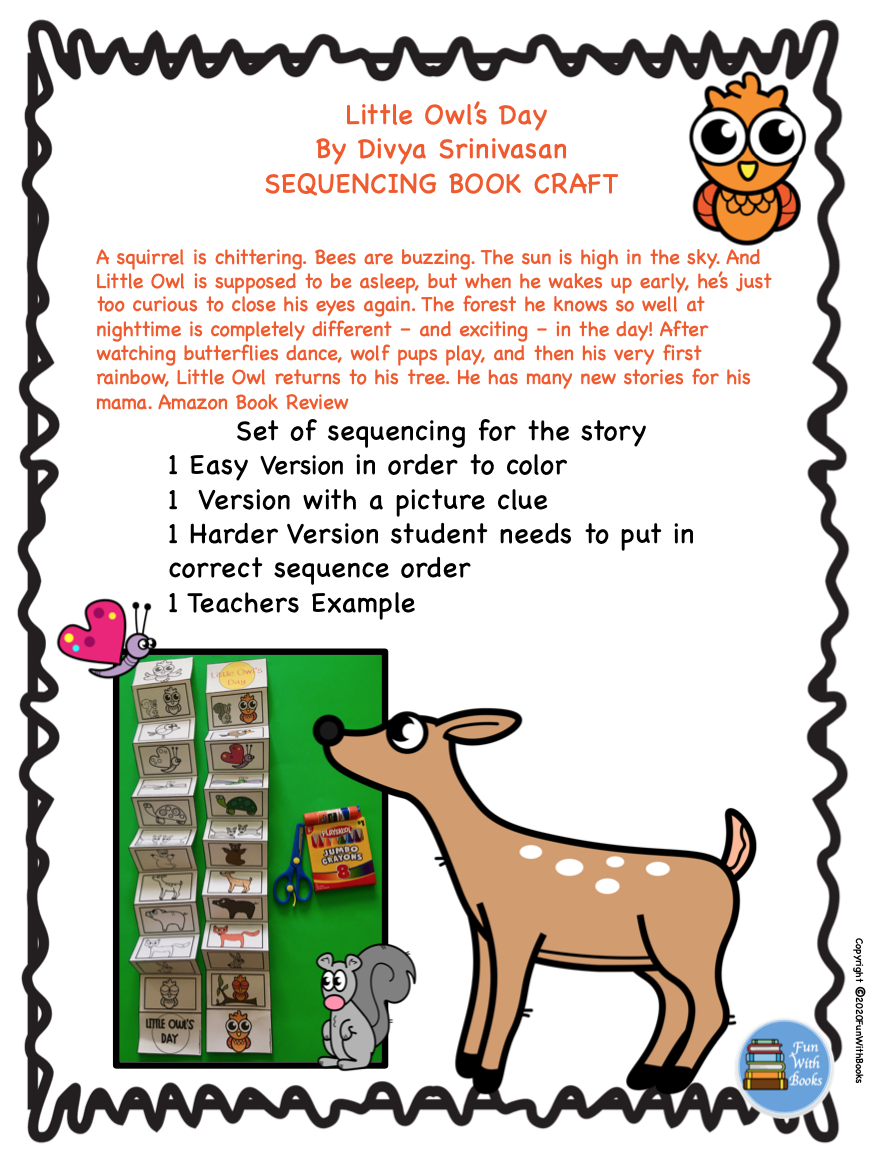 OWL'S DAY SEQUENCING ~ Book Units by Lynn