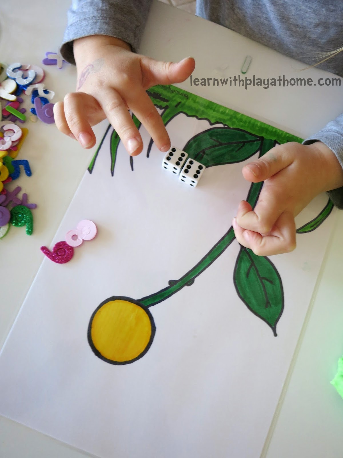 Learn with Play at Home: Playdough Flower Mat. Free Printable. Playful ...