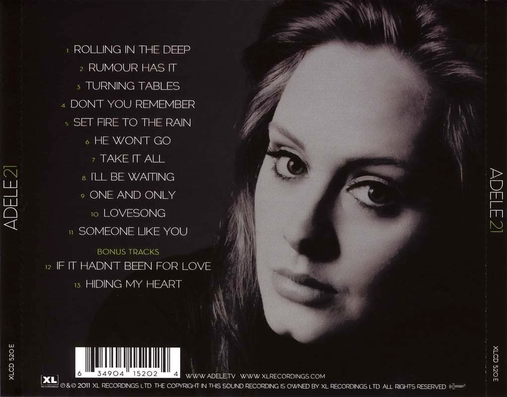 Adele - 21 - Deluxe Edition [MP3] [DESCARGAR] [MG] [MEGA] ~ MUSICA ...
