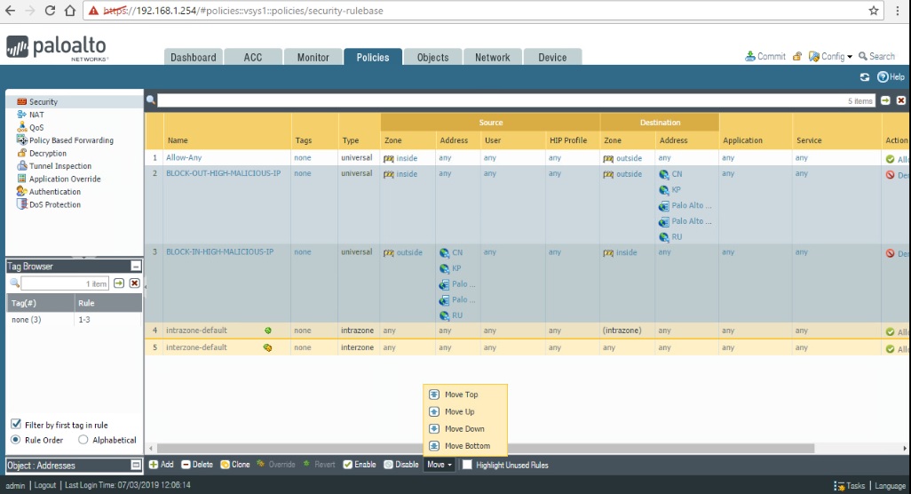 My Cybersecurity Journal: Palo Alto Networks Firewall High Risk and ...
