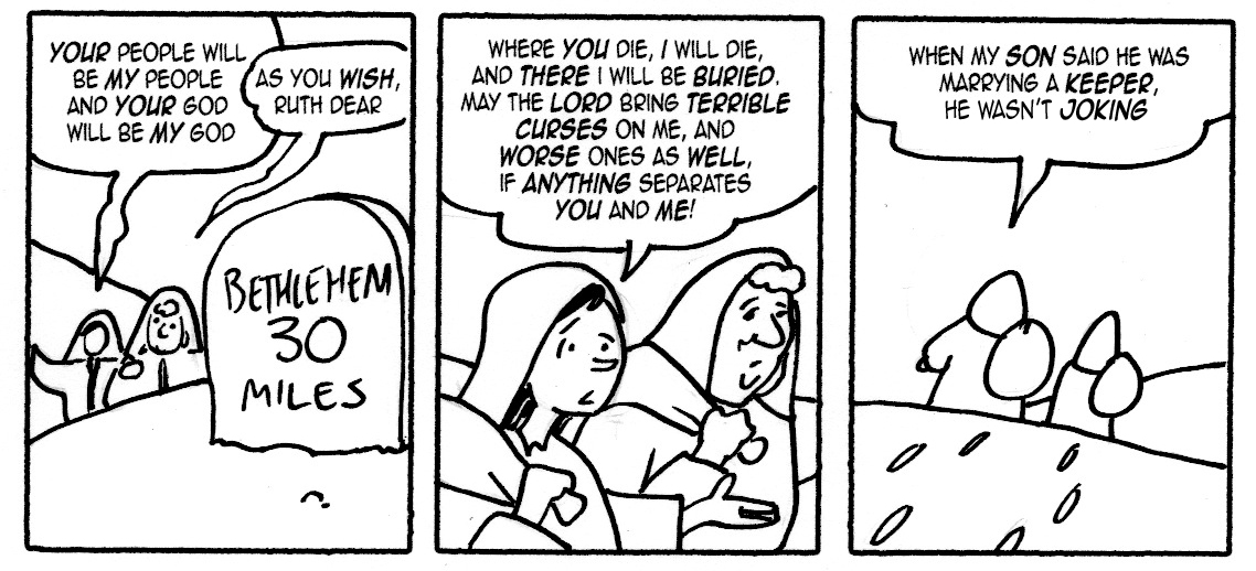 Kev F comic art: Book of Ruth written