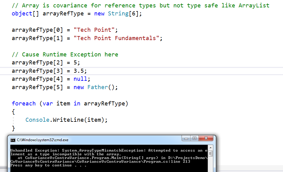 CoVariance and ContraVariance Feature C# - Tech Point Fundamentals