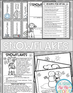 1st Grade Hip Hip Hooray!: Snowflakes...Informational Text ...Snowflake ...