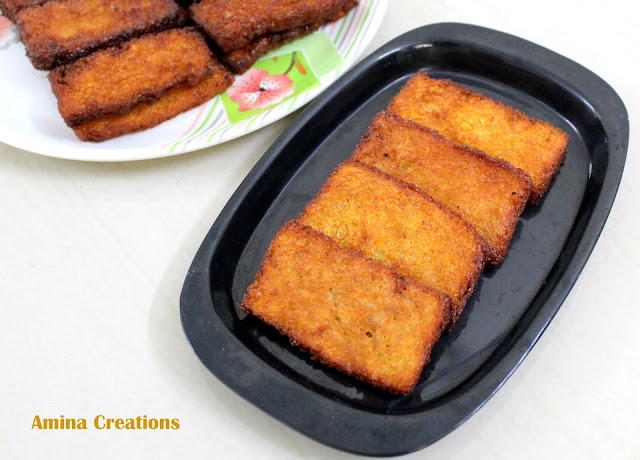 AMINA CREATIONS: FRIED FRENCH TOAST/ FRIED SWEETENED BREAD TOAST RECIPE