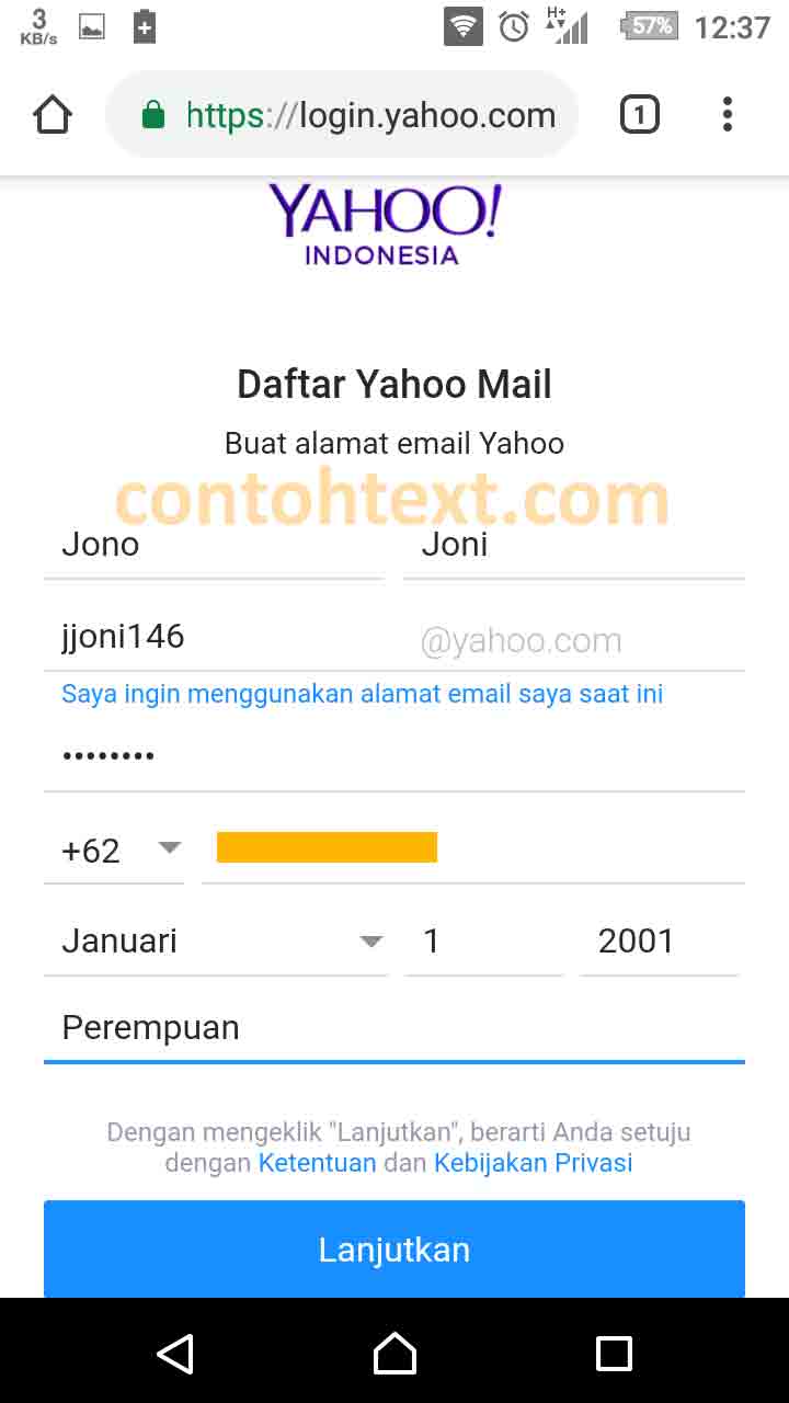 Cara Buat Email Baru Yahoo Mail di HP dan Komputer - ContohText