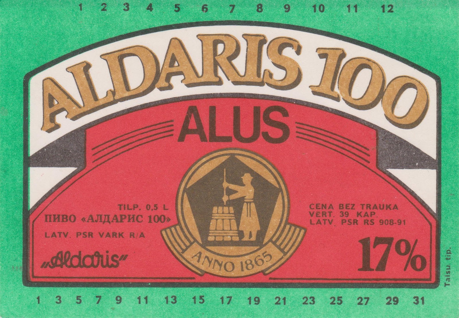 Alus: Aldaris, jubilejas