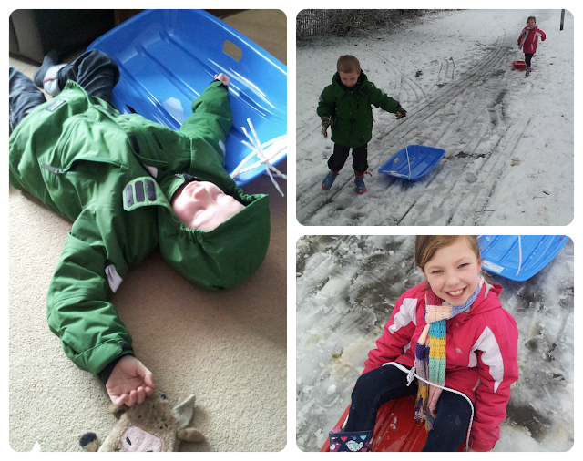 Family Fun - Sledging and puddle play | The Mini Mes and Me