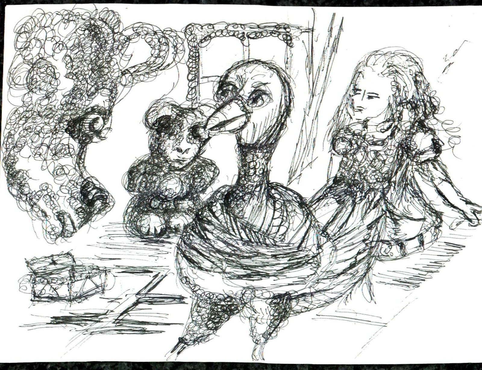 Santa Rosa Book Illustration: Pen and Ink Sketchbook, Alice In Wonderland