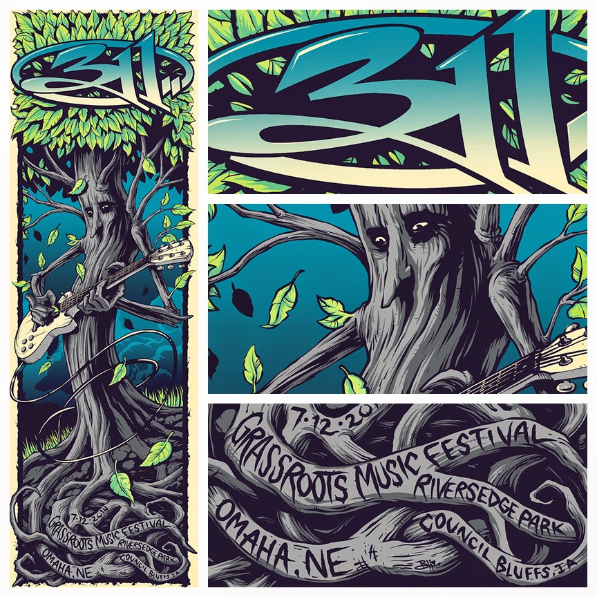 INSIDE THE ROCK POSTER FRAME BLOG: 311 Brandon Heart Omaha Grassroots ...