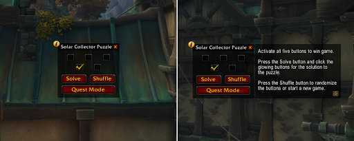 WOW SOLAR COLLECTOR PUZZLE ADDON
