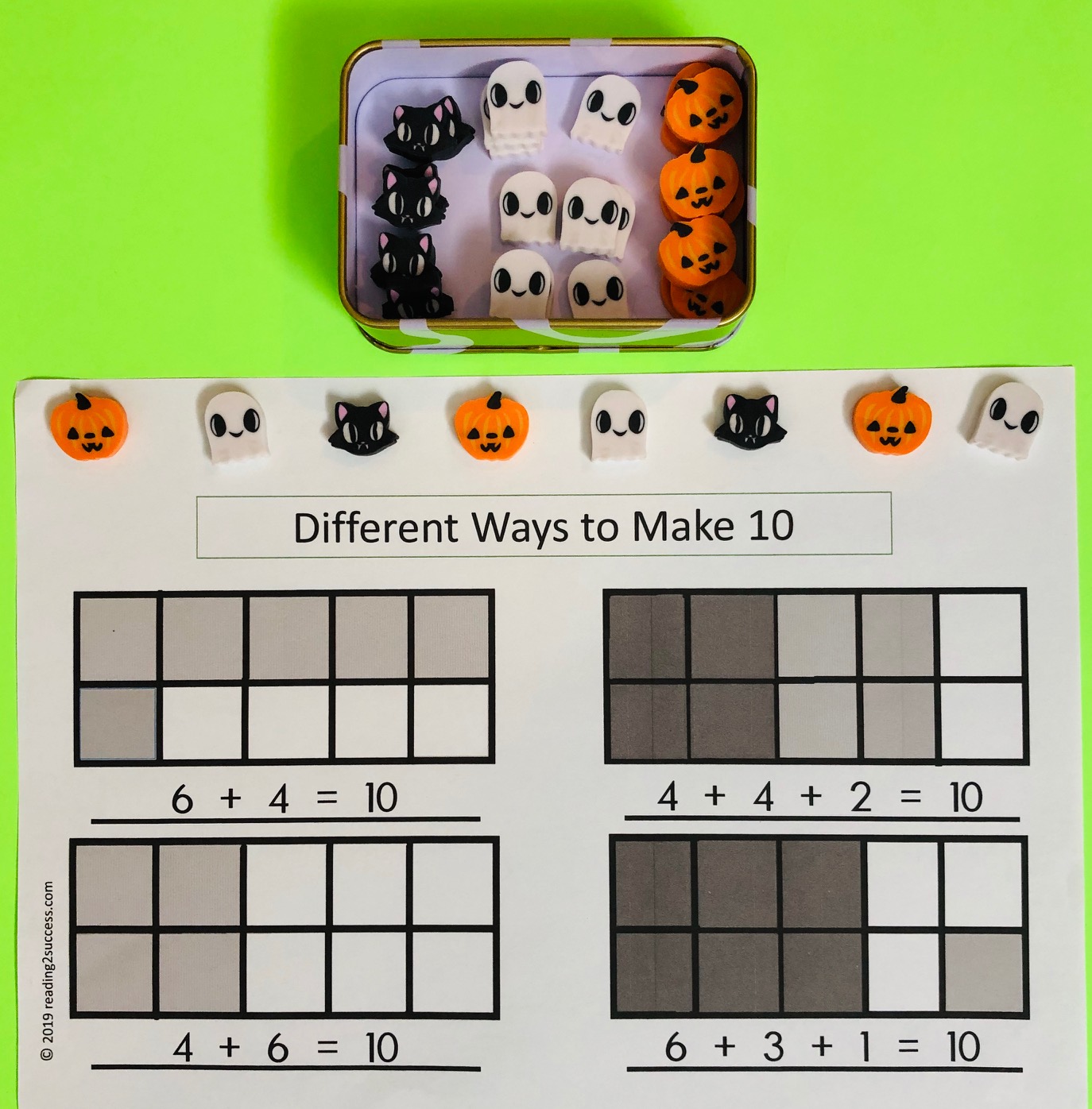 Reading2success: October Base Ten Frame Templates