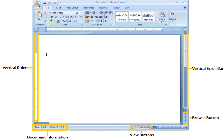 The Basic Element Of Microsoft Word 2007 - ICT Config