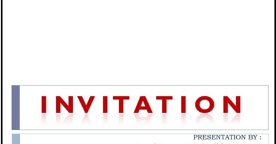 English Class: Invitation Writing CLASS XI-XII CBSE