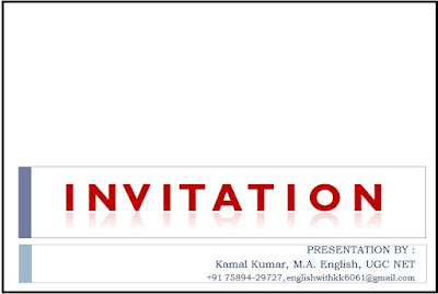 English Class: Invitation Writing CLASS XI-XII CBSE
