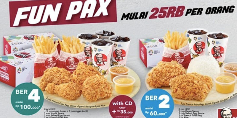 Daftar Harga Paket Promo Menu KFC Delivery Murah Terbaru