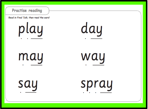 Year 1: Phonics - ay