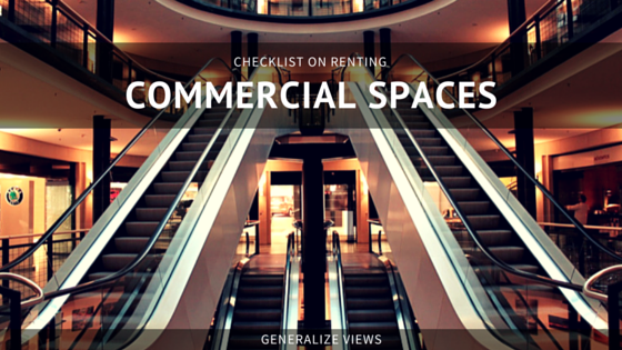 Checklist on Renting Commercial Spaces - Generalize Views