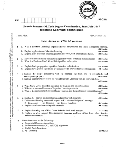 Visvesvaraya Technological University M.Tech. (CBCS) Fourth Semester ...