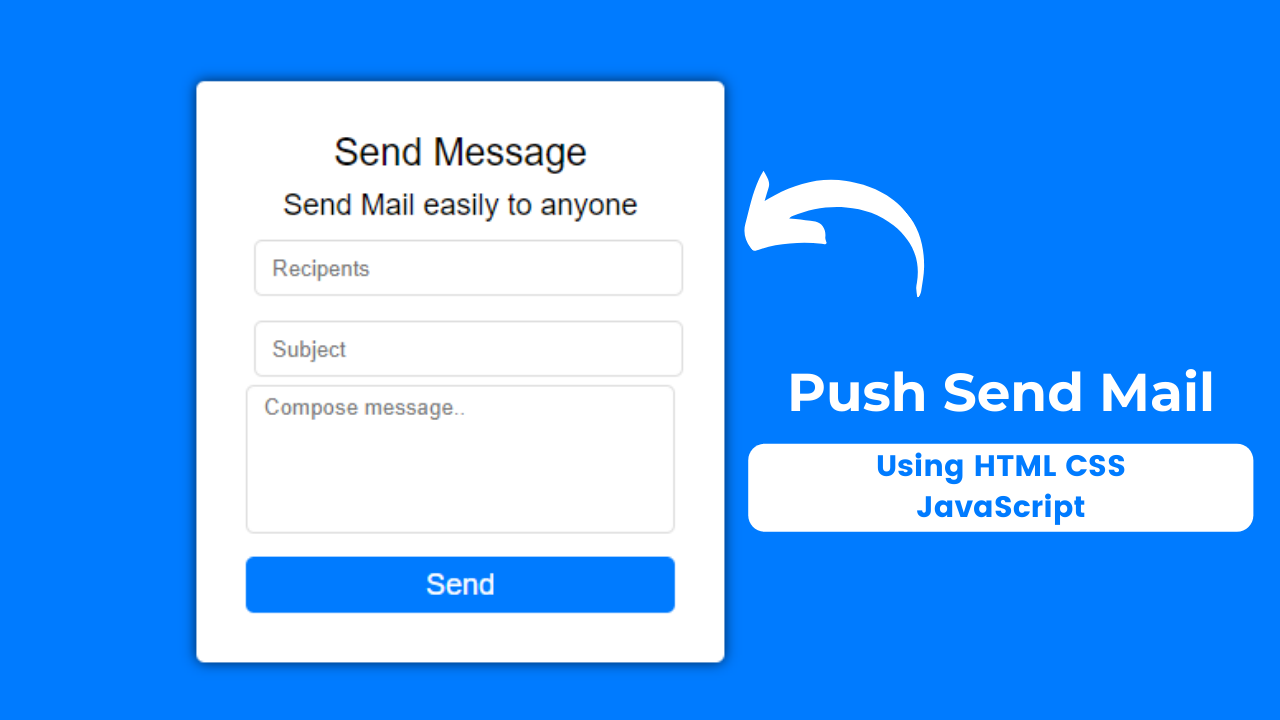 Login Form with input Database Using HTML CSS and JavaScript | Push Send Mail