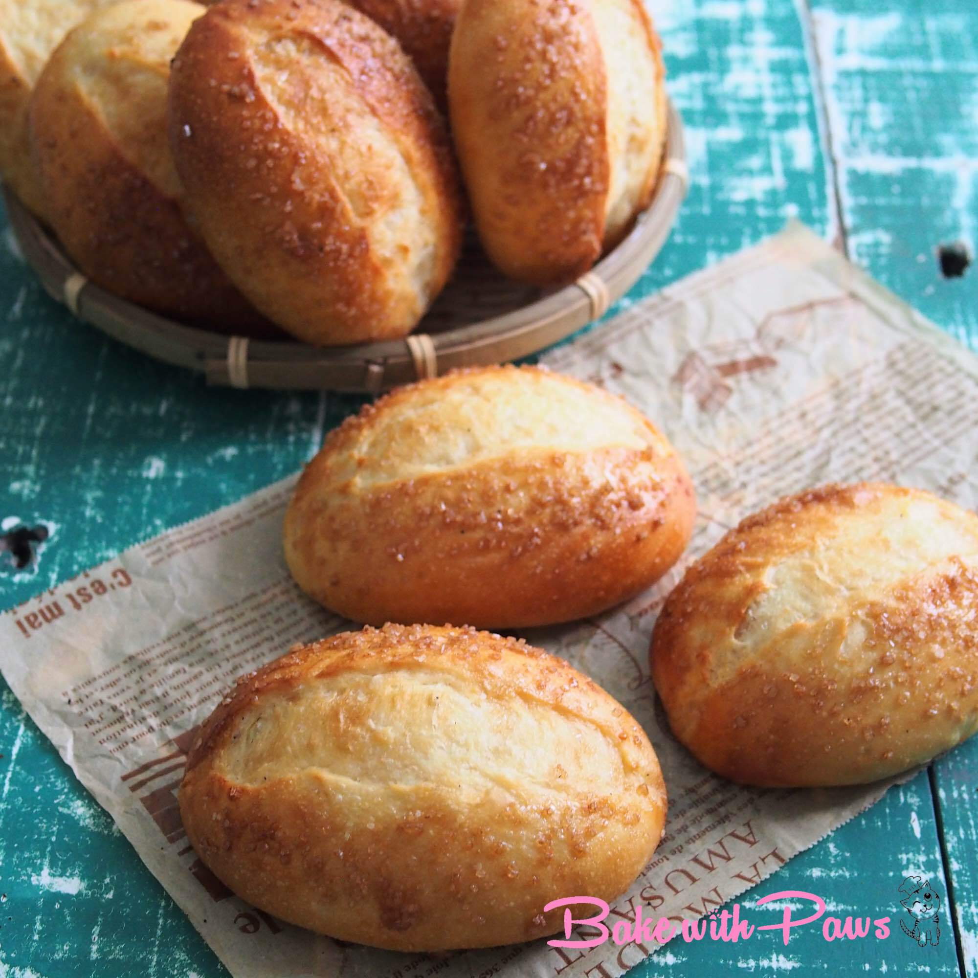 Butter Sugar Buns (Sourdough) - BAKE WITH PAWS
