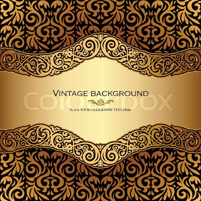 background undangan motif emas klasik ~ SAKTI KREASI