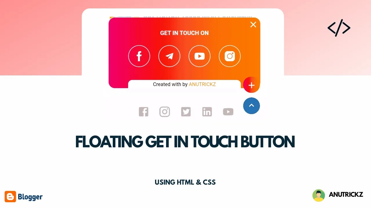 How to Create Floating Get in Touch Button with html and css