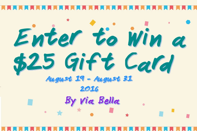 Via Bella: Enter to Win a $25 Online Gift Card!